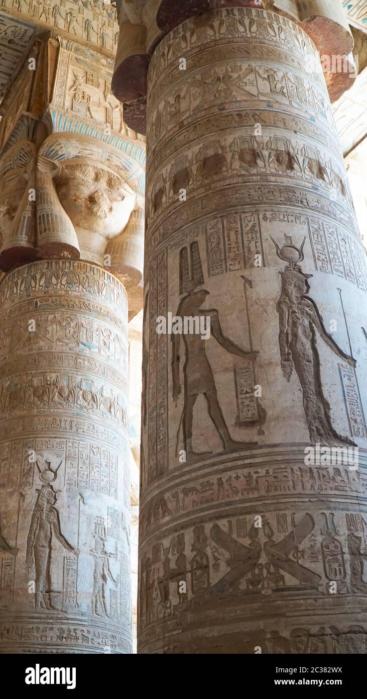 Denderah hieroglyphics hi-res stock photography and images - Alamy