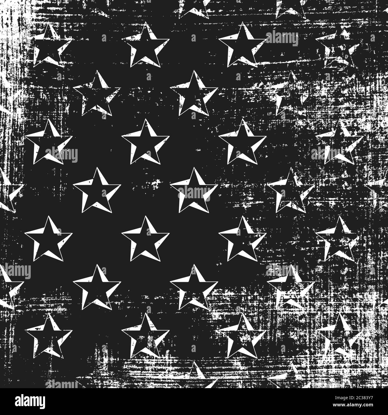 Grunge pattern with spinning stars. Square black and white backdrop ...