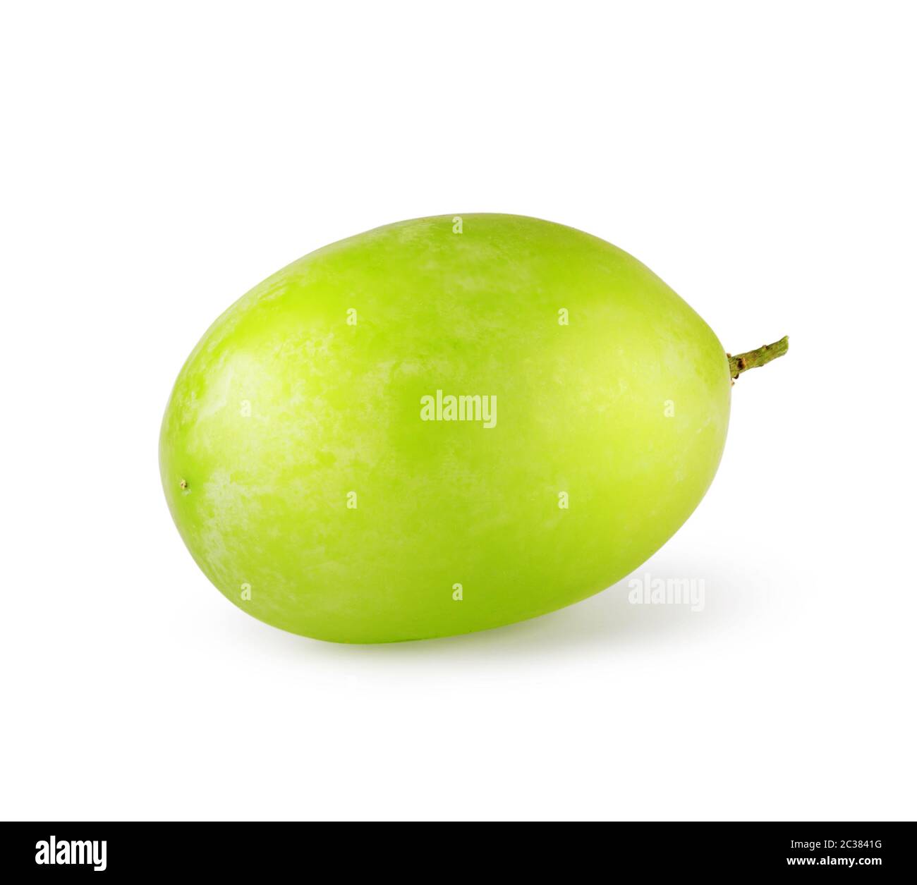 Green sweet grapes isolated on white background Stock Photo - Alamy