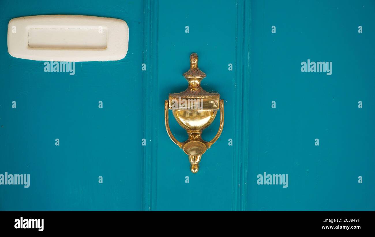 Famous door handles in the ancient city of Valletta, Malta Stock Photo ...