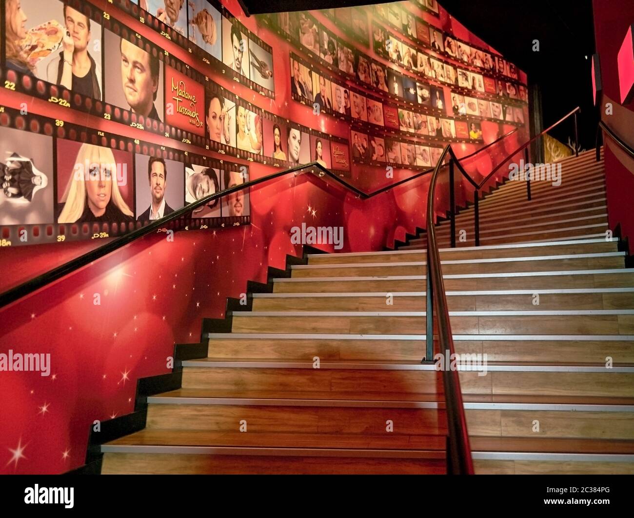 Interior stairs in the Madame Tussaud's museum in Vienna, Austria Stock ...