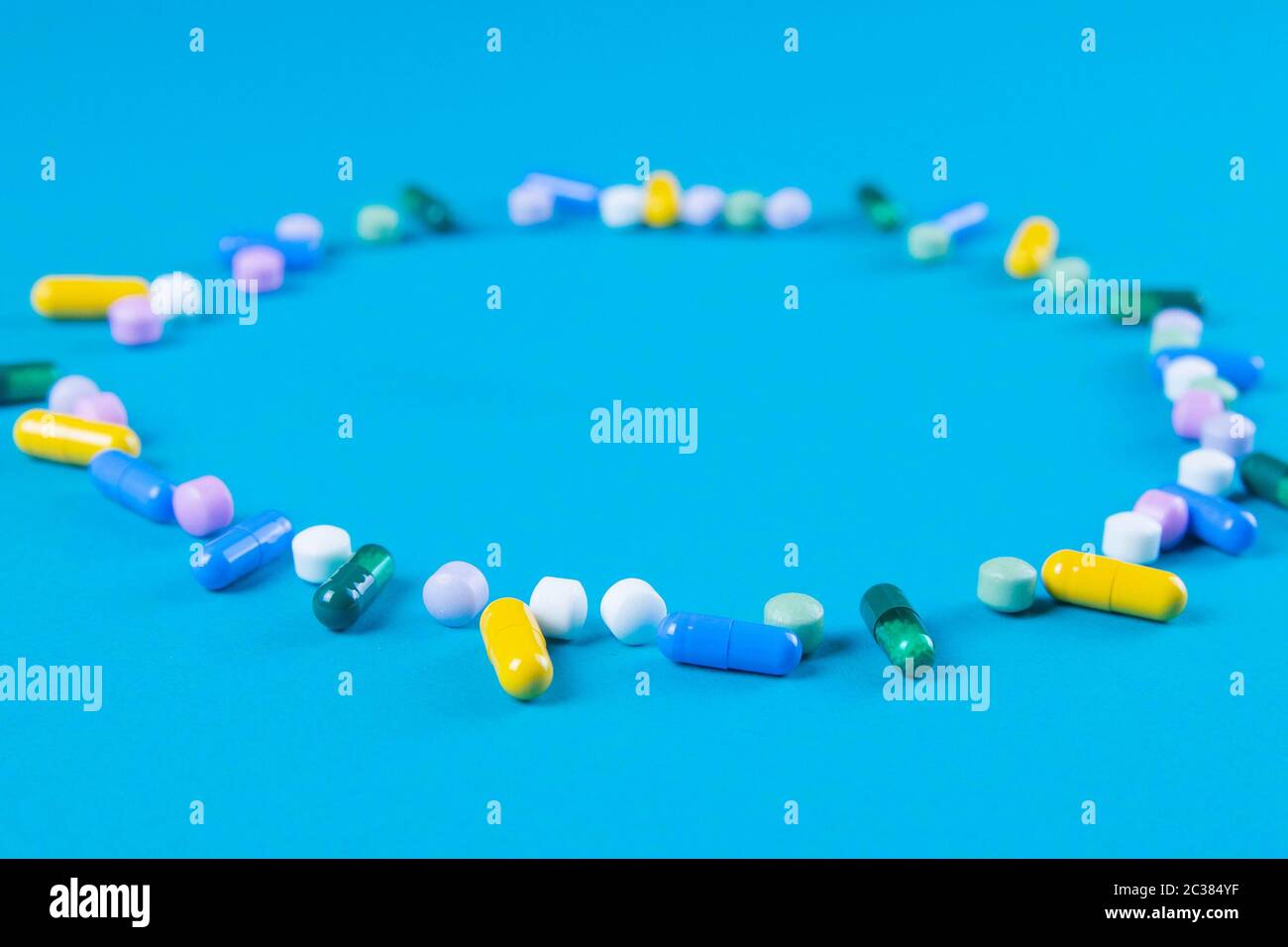 Many tablets are lined in the form of a circle. Place for the ...