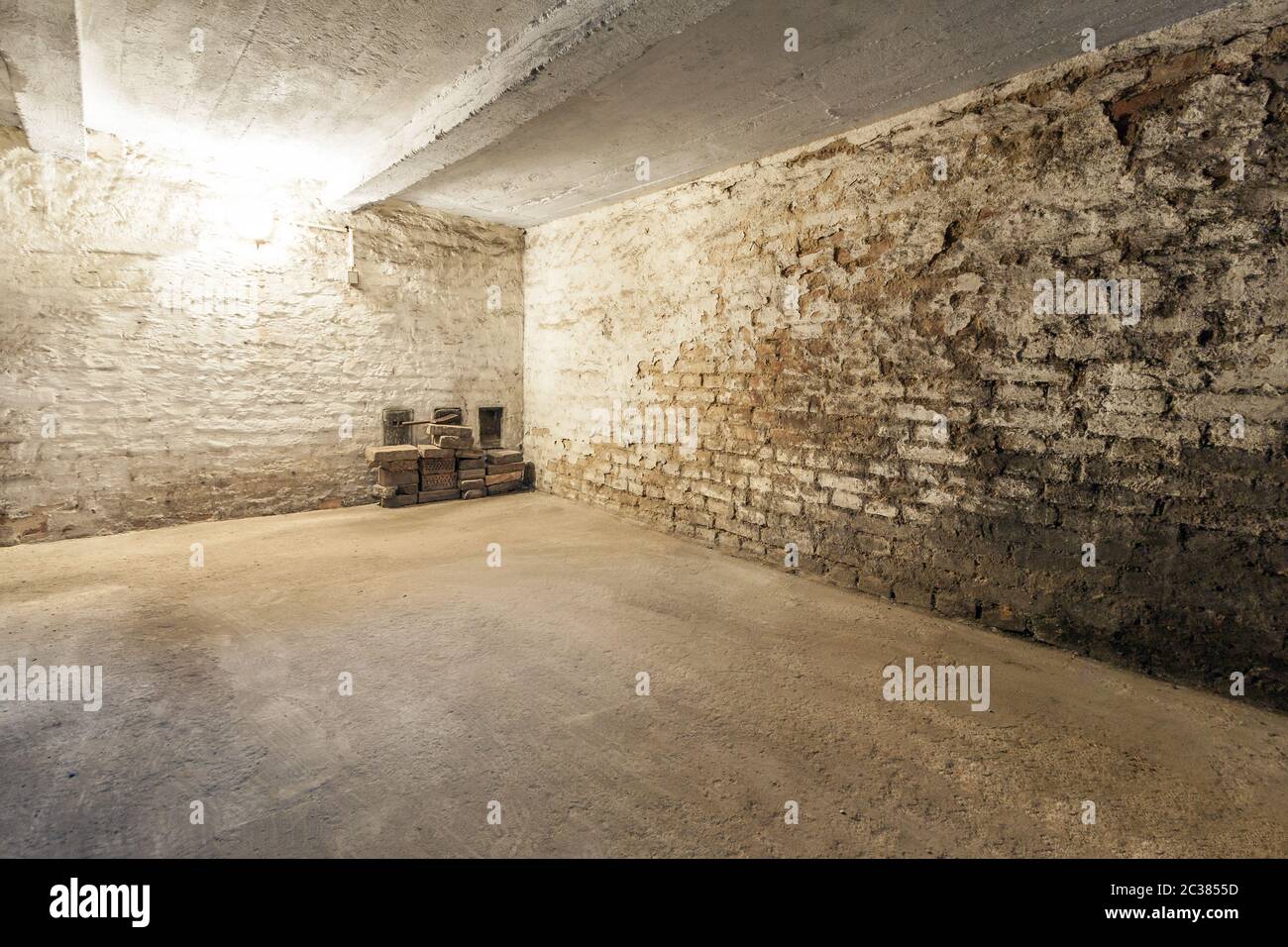 Abandoned empty old dark underground cellar. High quality photo Stock ...
