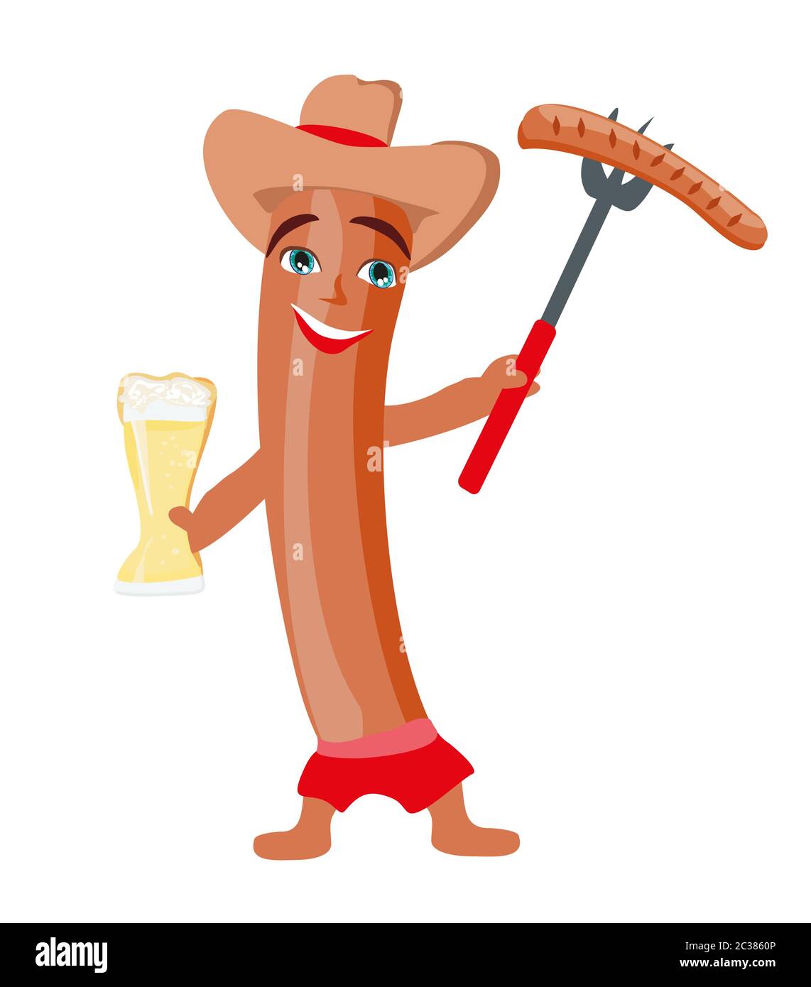 funny sausage character Stock Photo - Alamy