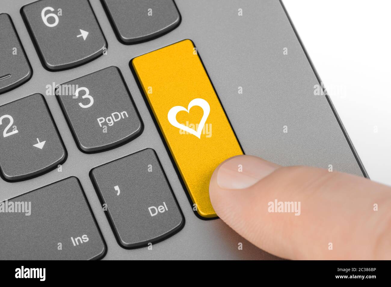 Computer keyboard with love key Stock Photo - Alamy