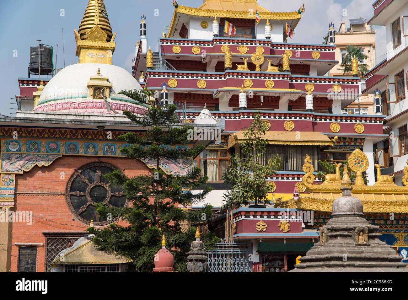 Kathmandu , Nepal : Buddhist temple in Kathmandu Nepal Stock Photo - Alamy