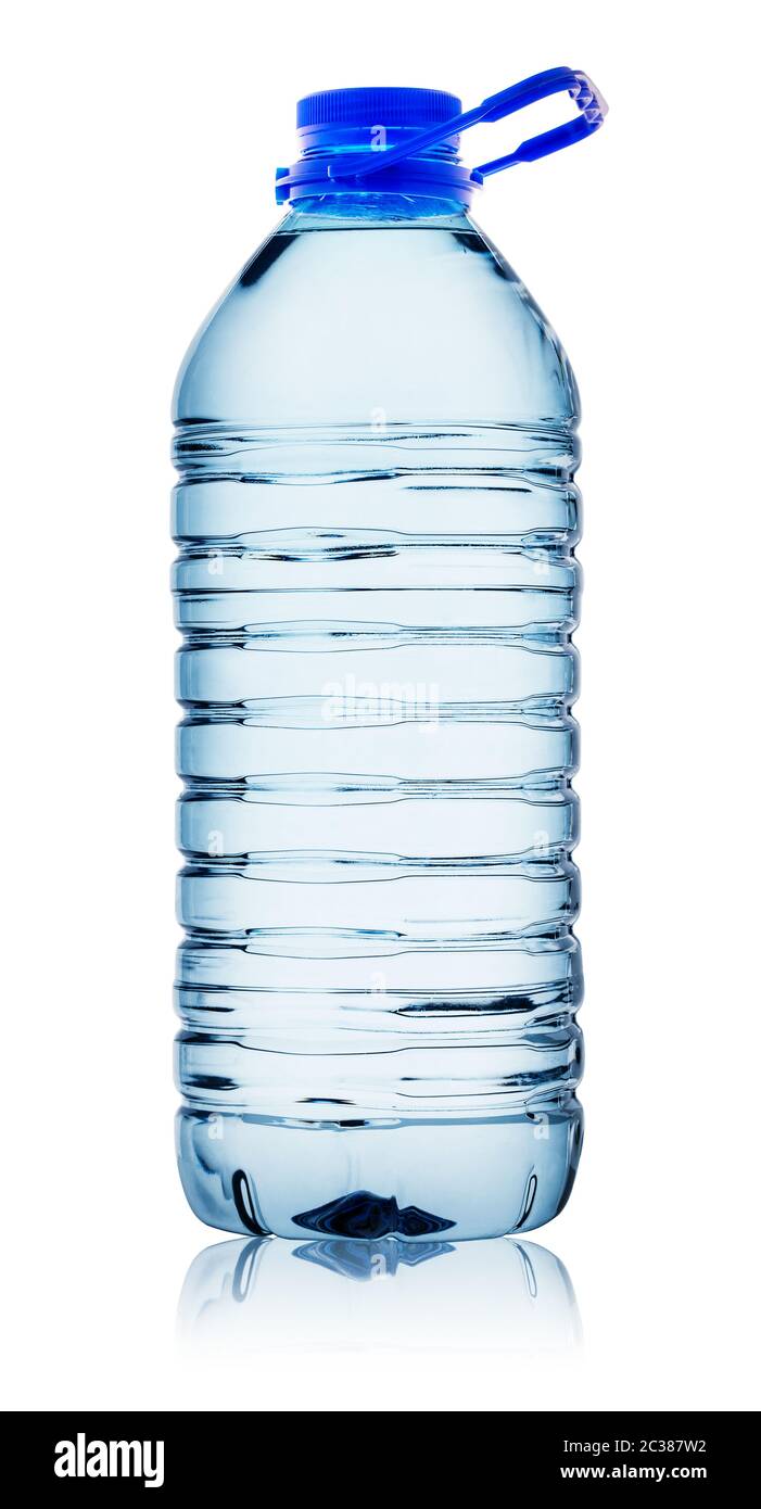 Bottle of water with handle isolated on white background Stock Photo ...