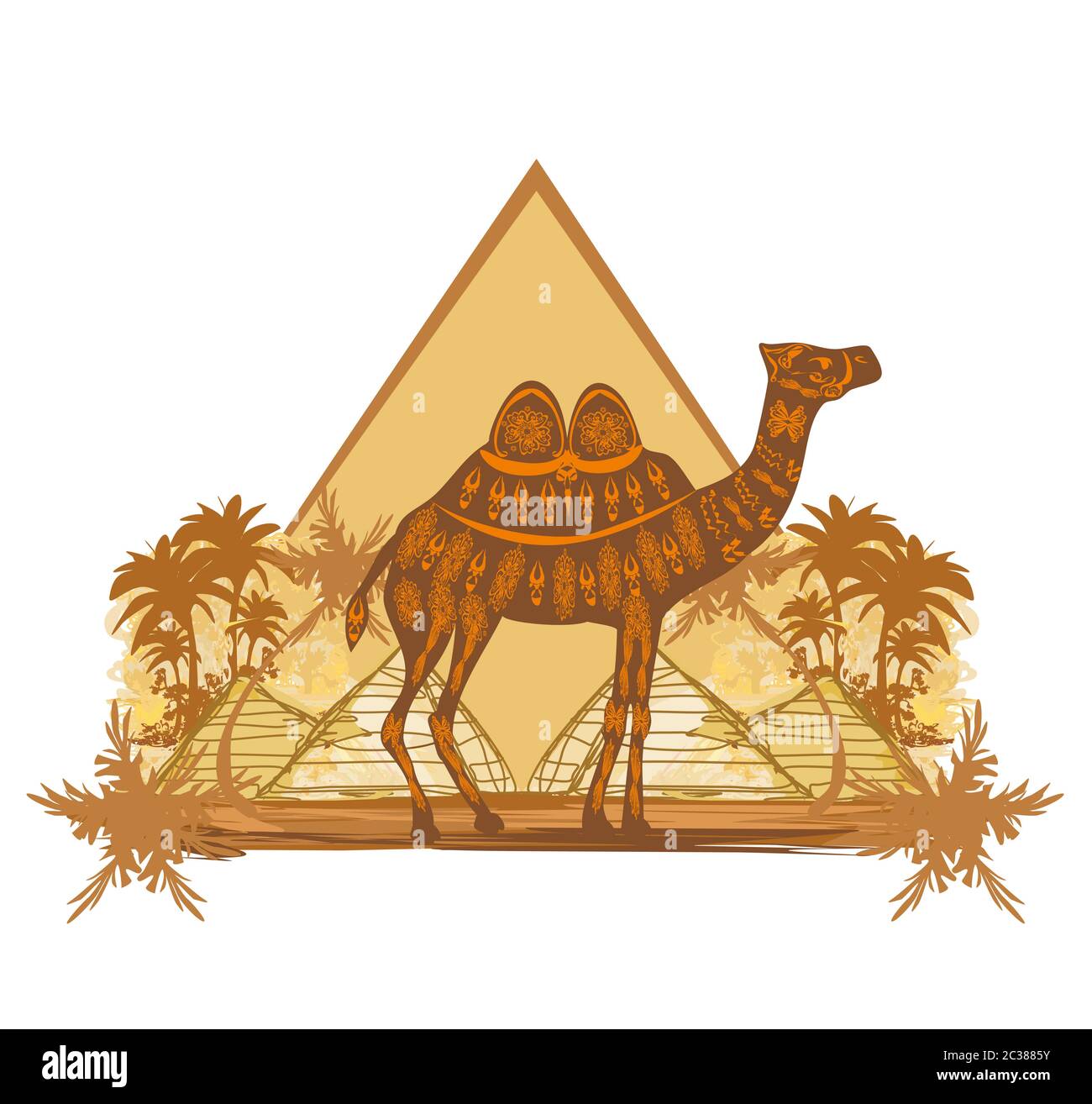 Camel in egypt desert - banner Stock Photo - Alamy