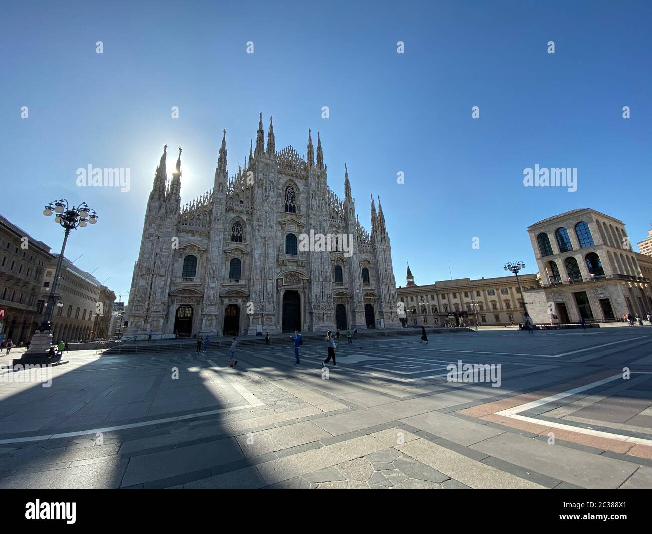 Milan, Italy - June 21, 2020: Empty streets of Milan during the 2020 ...