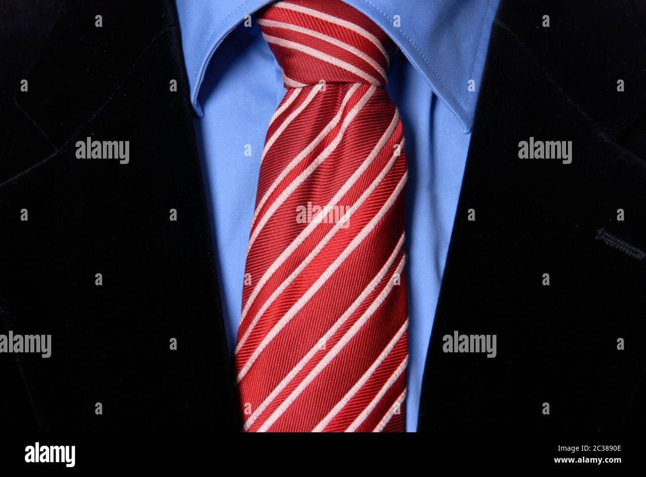 detail of a Business man Suit with red tie Stock Photo - Alamy