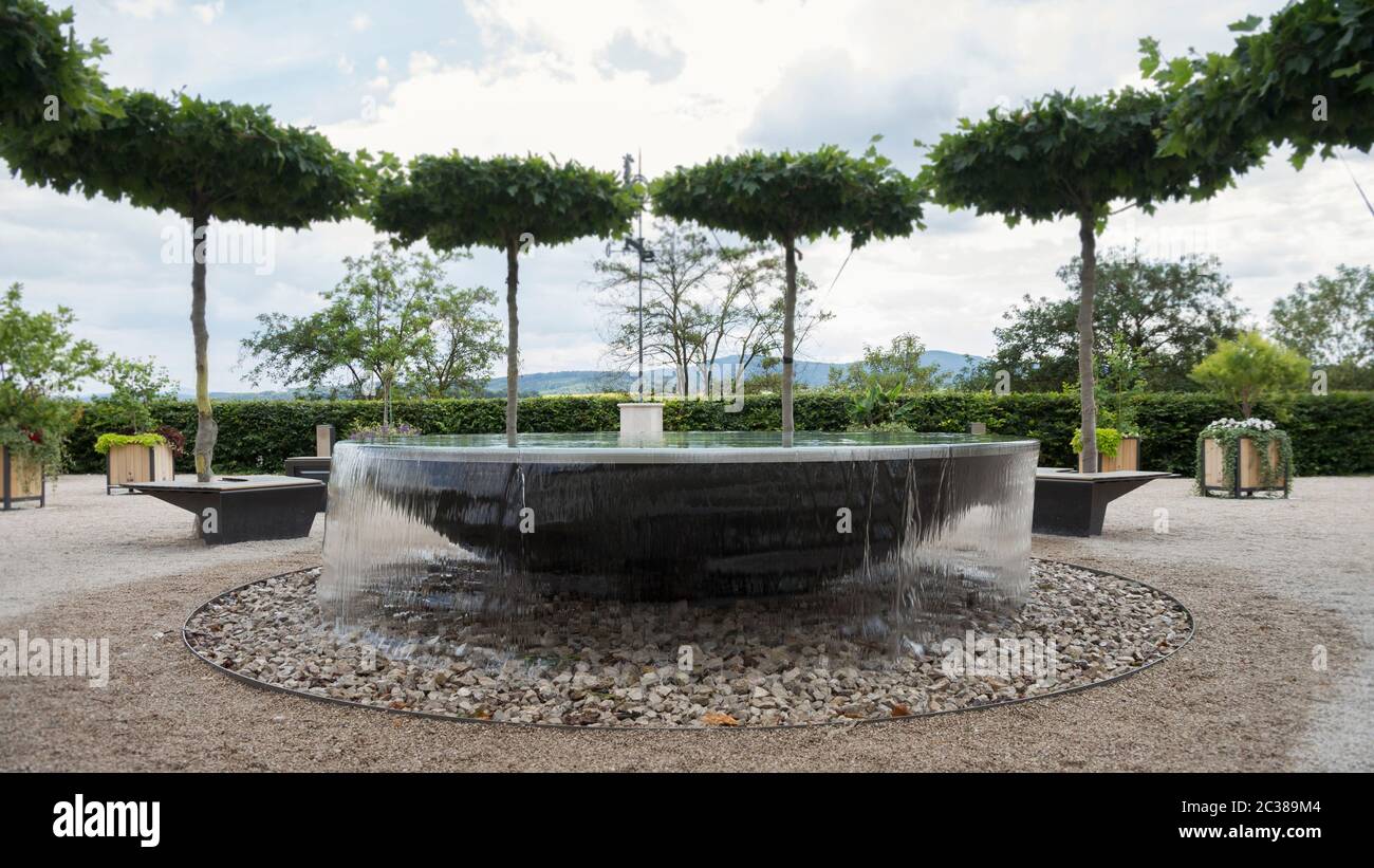 Fountain at Monastery of Melk, Benedictine Abbey In Wachau Valley in ...