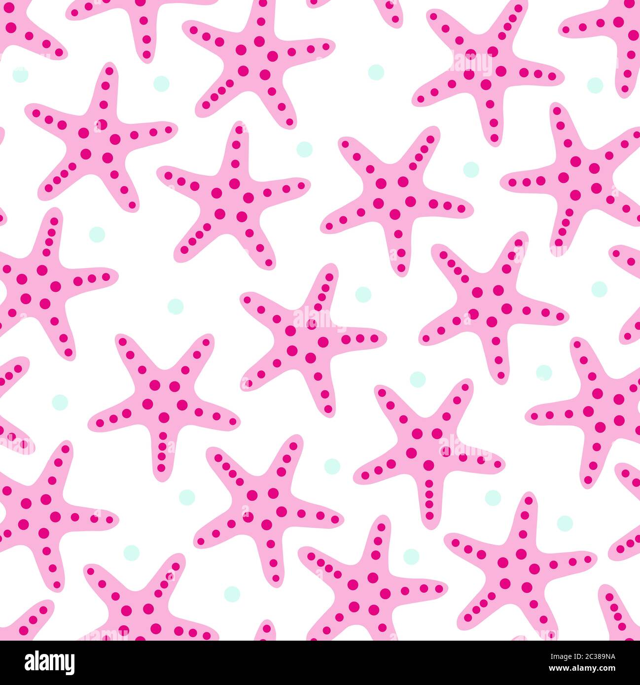 Pink starfish seamless pattern.Vector illustration Stock Photo - Alamy