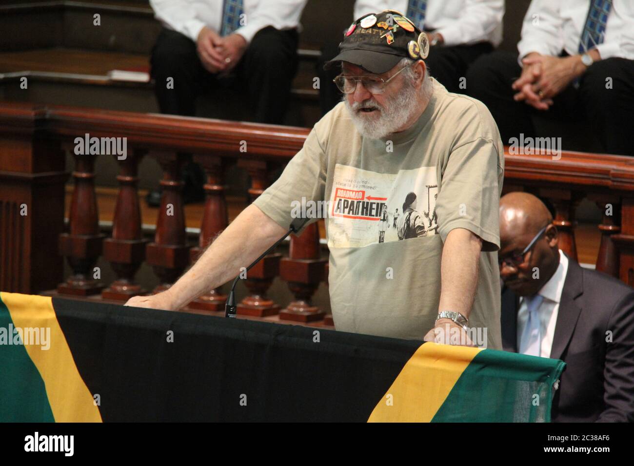 Ray Jackson from the Indigenous Social Justice Association delivers a ...