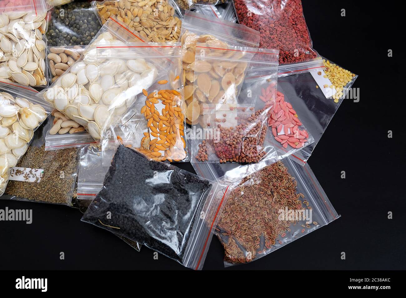 creating a seed bank, packing and storing organic seeds Stock Photo - Alamy