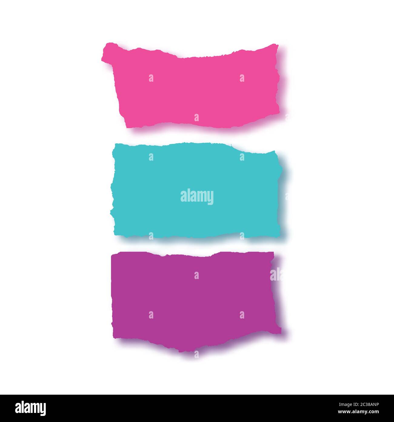 Rip papercolorful banner set. Vector illustration Stock Photo - Alamy