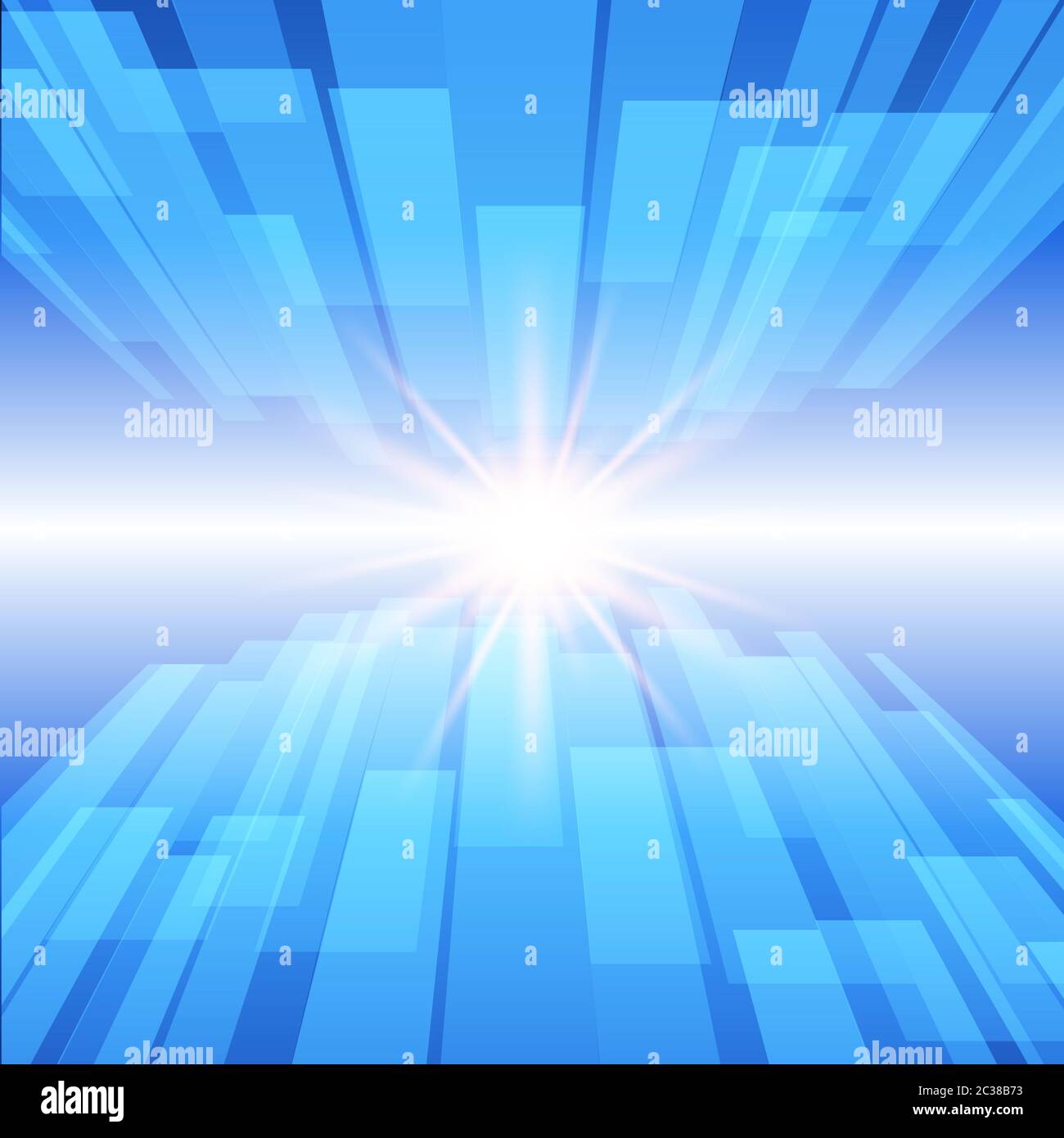 Abstract blue technology background with glow star. Vector illustration ...