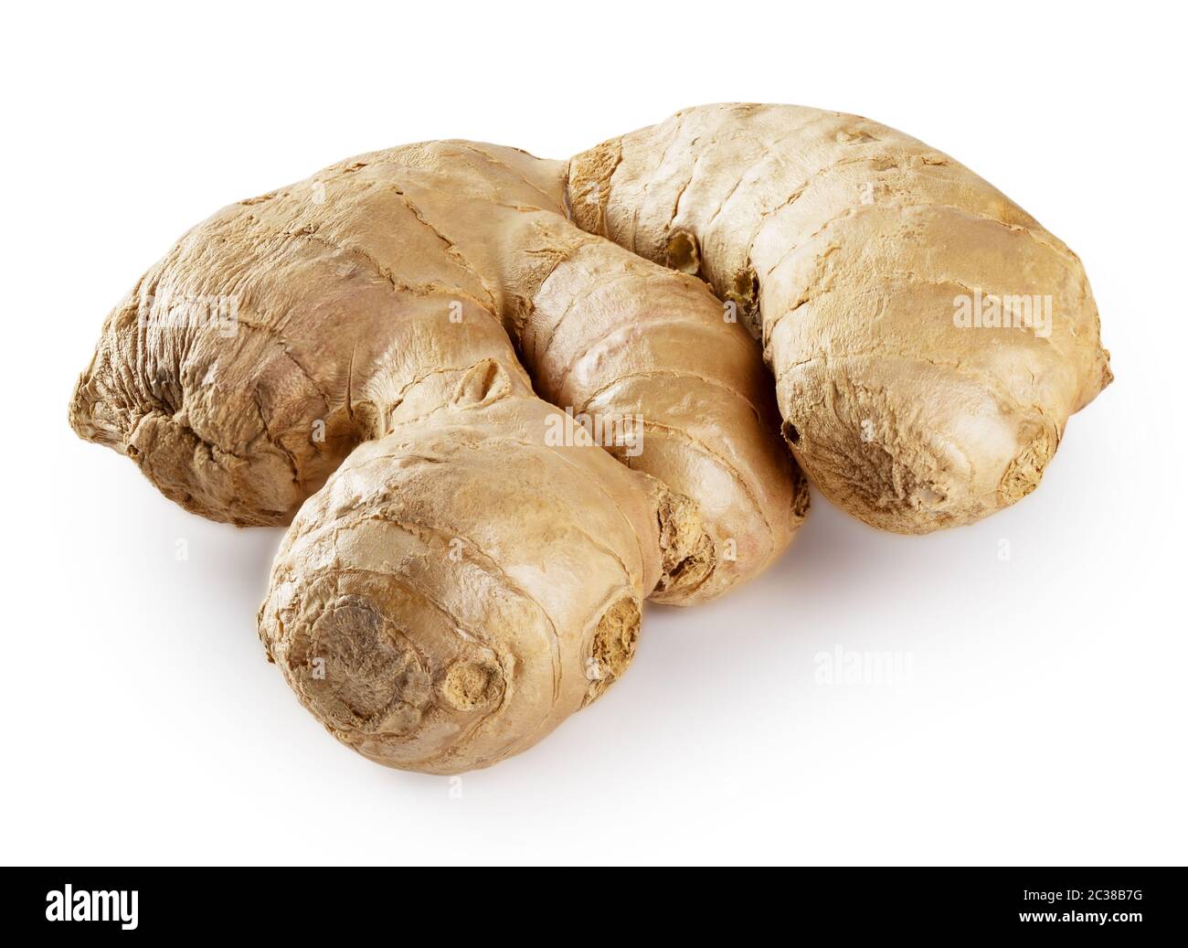 Twisted texture ginger root isolated on white background Stock Photo ...