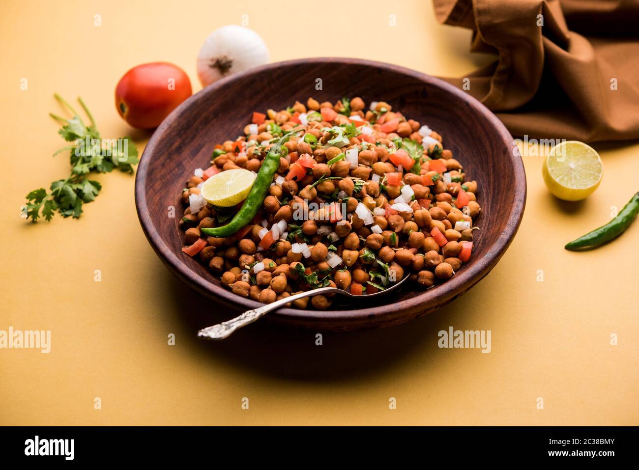 Black Chickpea Chaat or Kala Chana Chat recipe is a popular snack ...