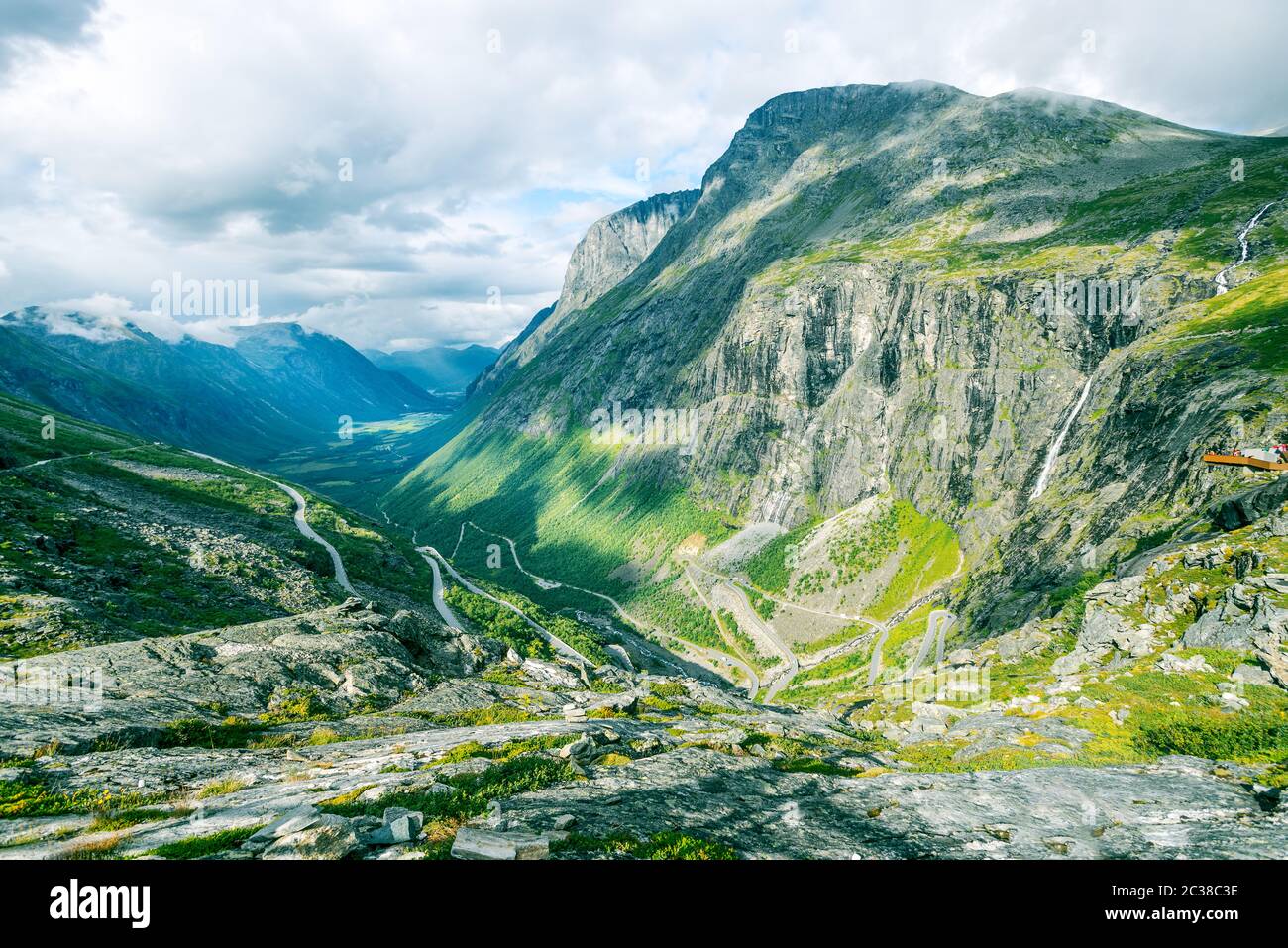 View on famous Trollstigen at Norway Stock Photo - Alamy