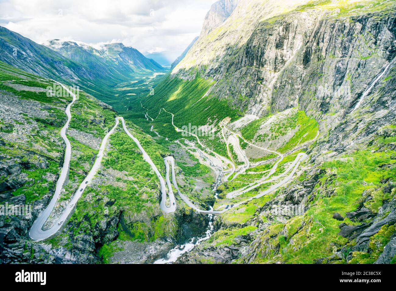 View on famous Trollstigen at Norway Stock Photo - Alamy