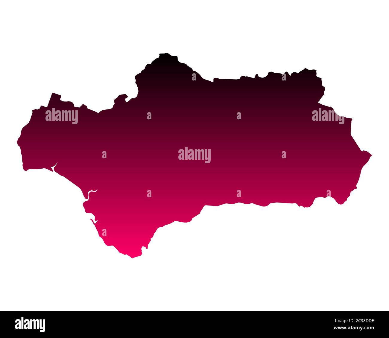 Map of Andalusia Stock Photo - Alamy