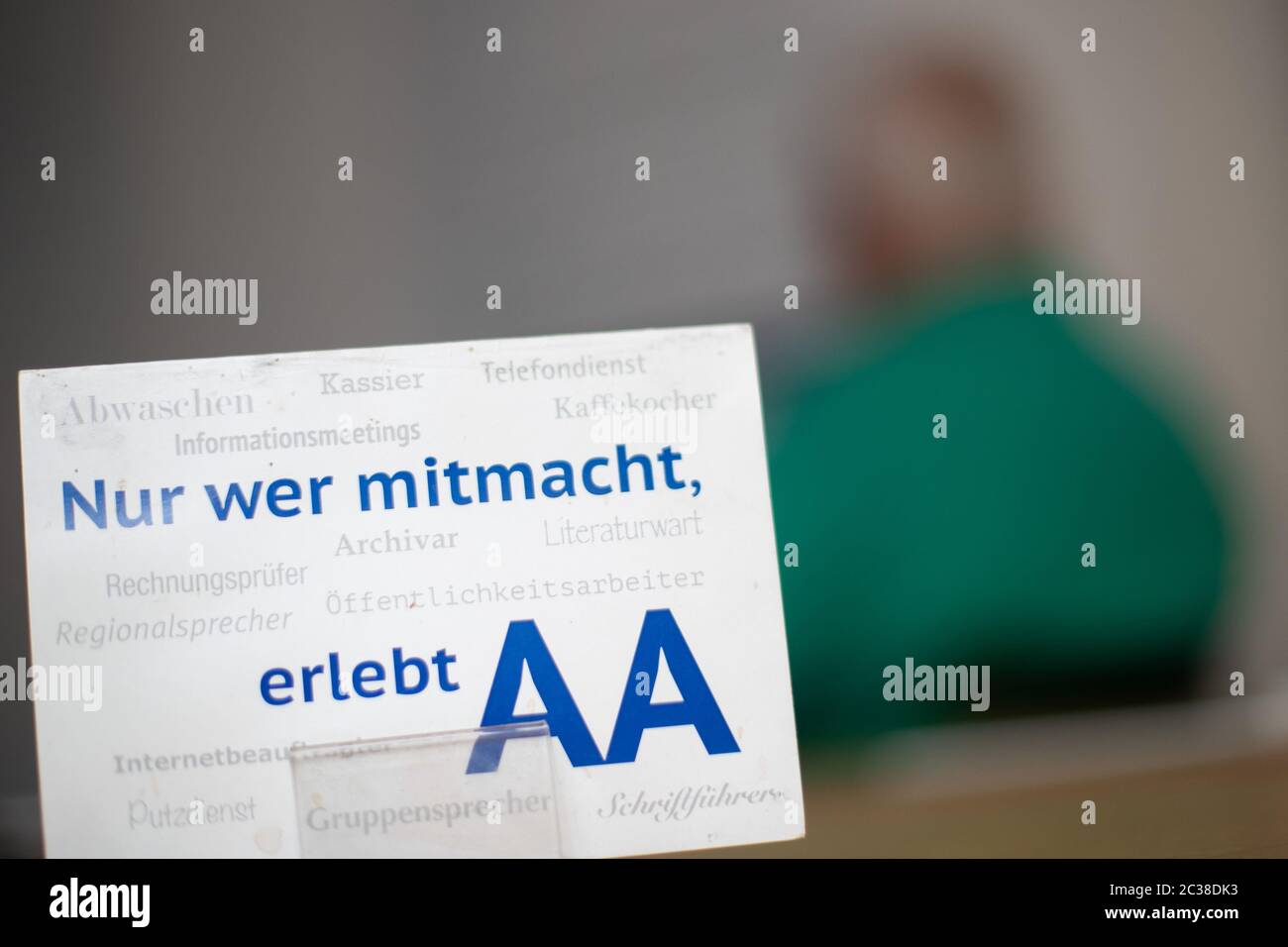 Alcoholics anonymous meeting sign hi-res stock photography and images ...