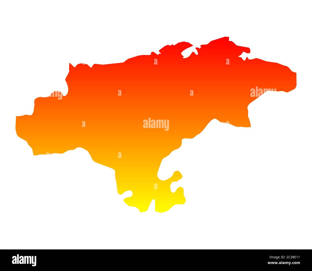 Map of Cantabria Stock Photo - Alamy