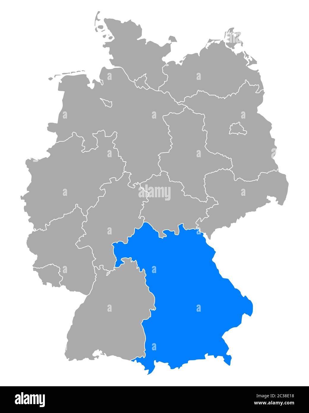 Map of Bavaria in Germany Stock Photo - Alamy