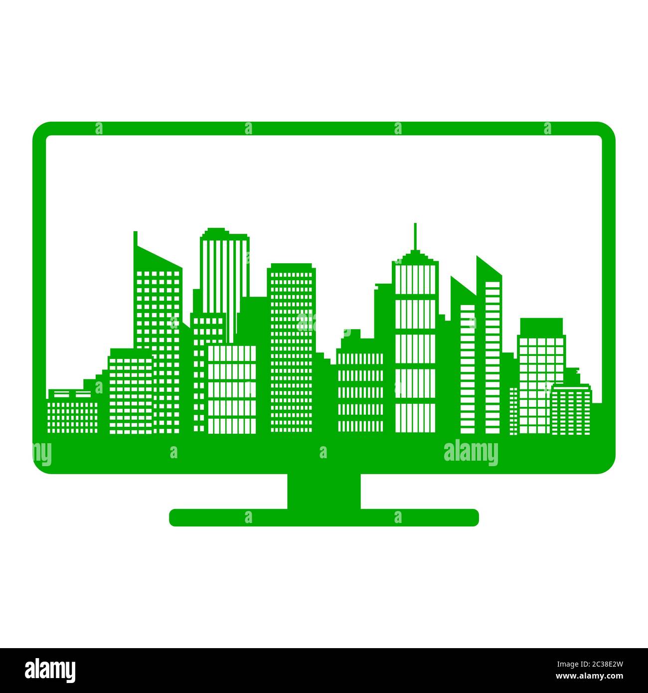 Green screen computer monitor cityscape hi-res stock photography and ...