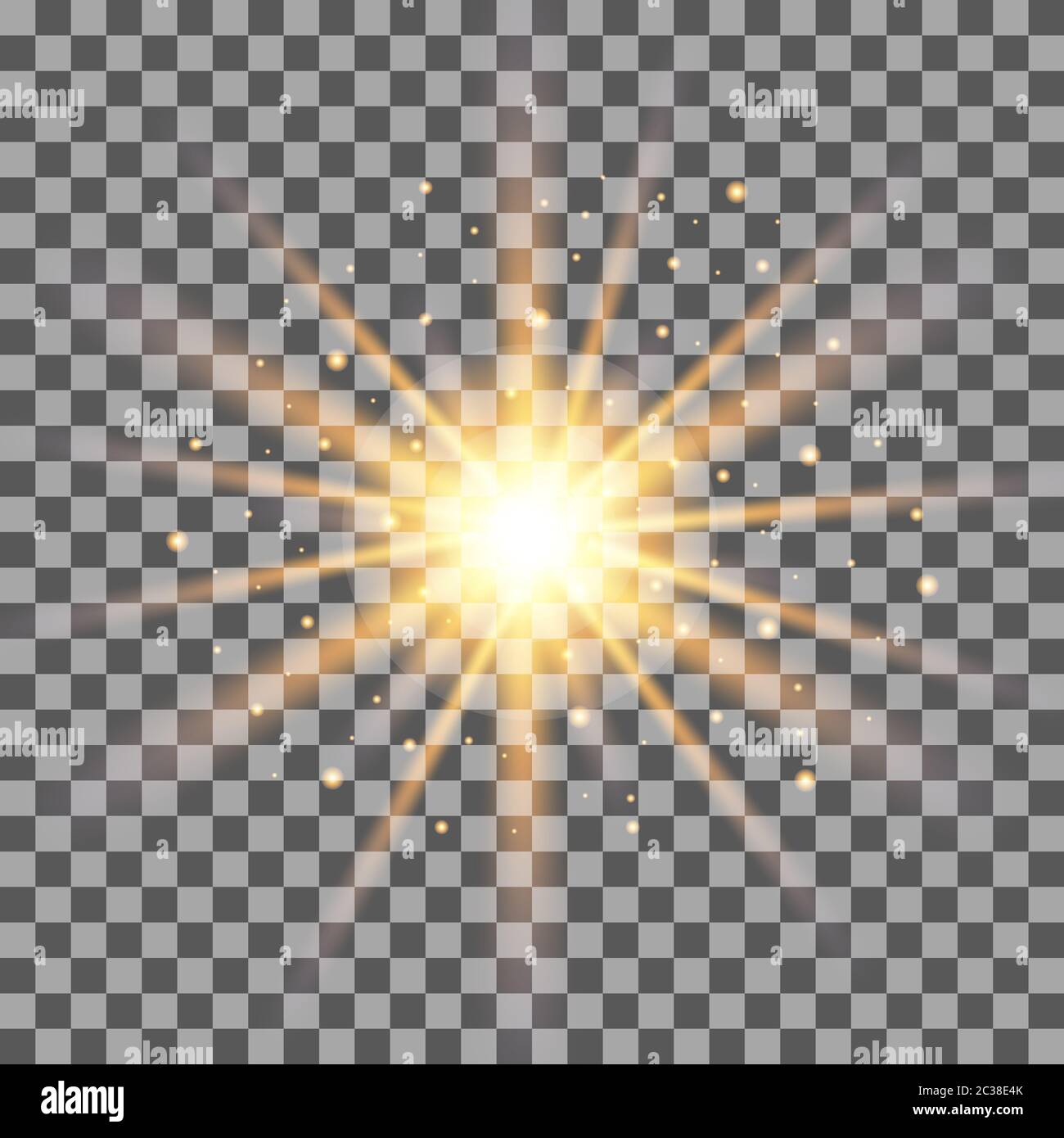 Gold rays light effect isolated on transparent background. Vector ... Gold rays light effect isolated on transparent background. Vector ...