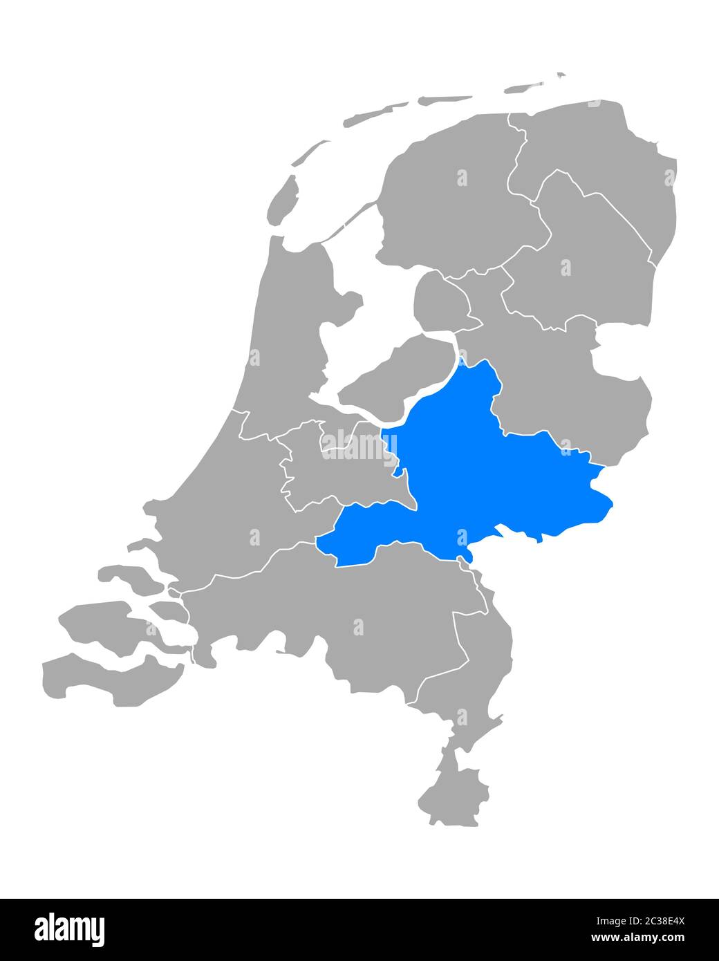 Map of Gelderland in Netherlands Stock Photo - Alamy