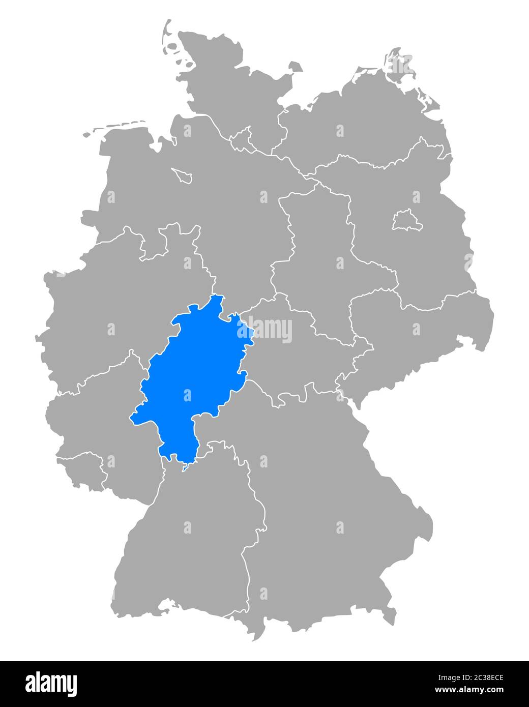Map of Hesse in Germany Stock Photo - Alamy