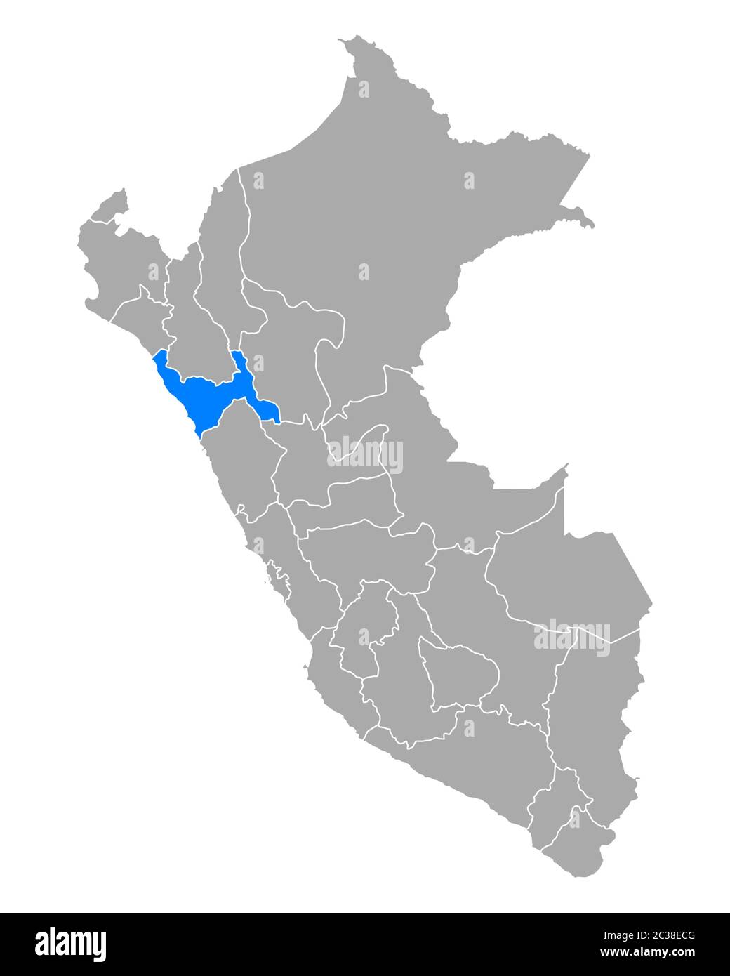 Map of La Libertad in Peru Stock Photo - Alamy