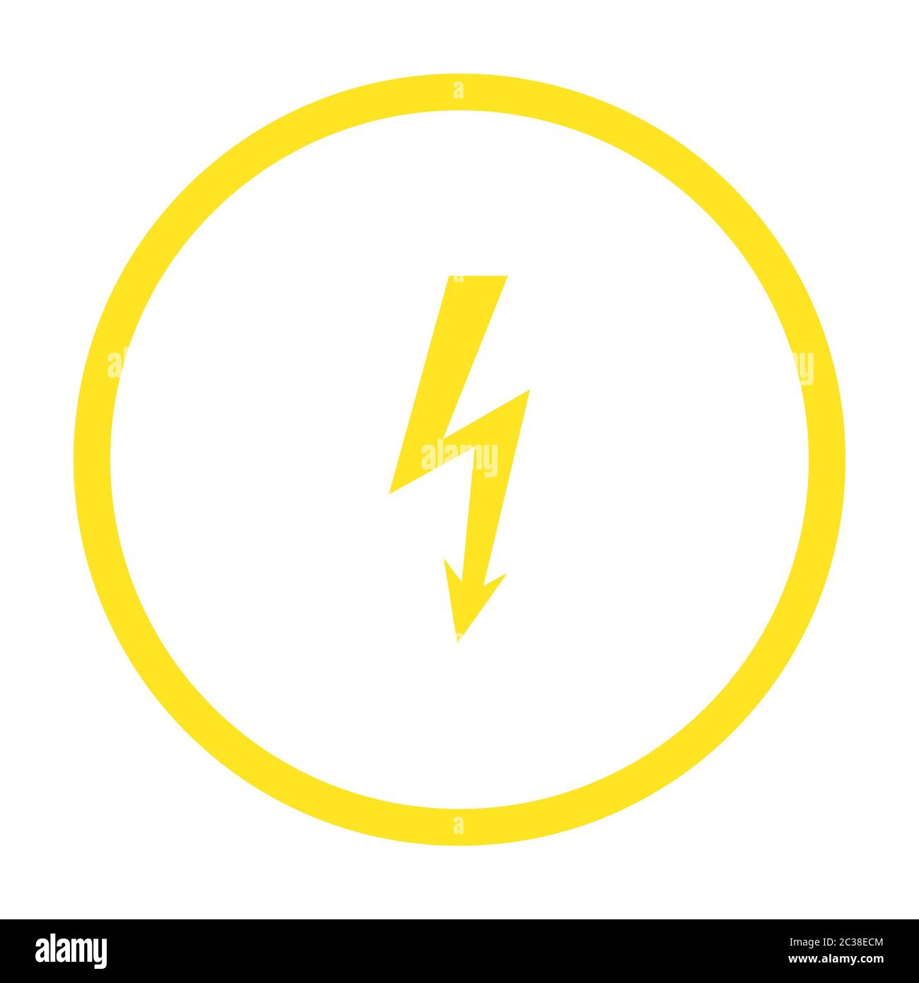 Lightning and circle Stock Photo - Alamy