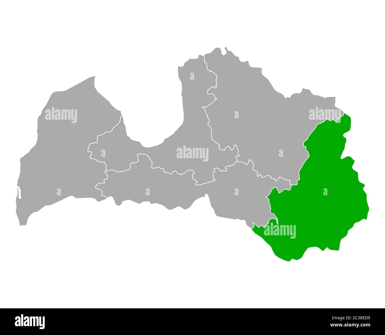 Map of Latgale in Latvia Stock Photo - Alamy