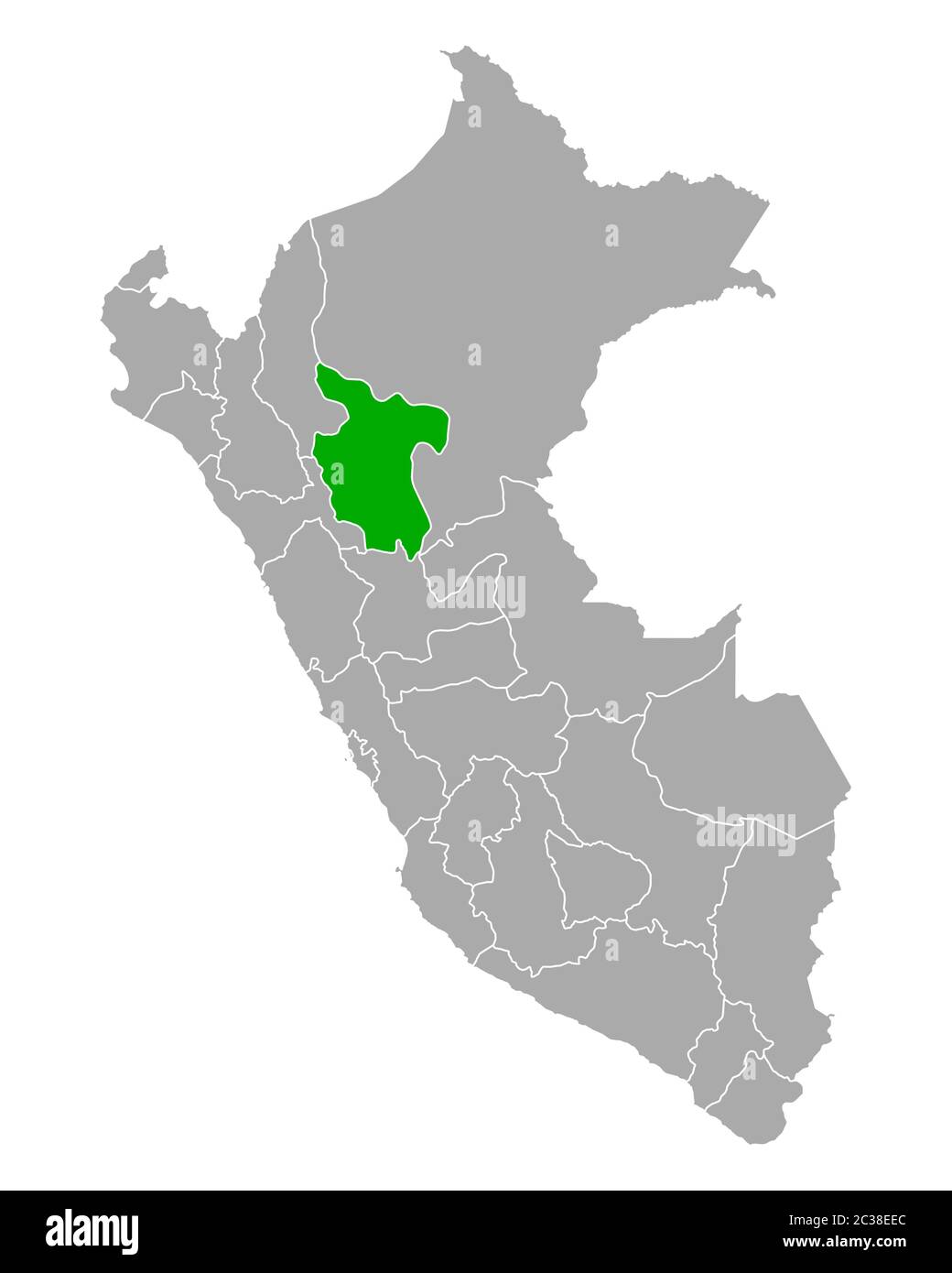 Map of San Martin in Peru Stock Photo - Alamy