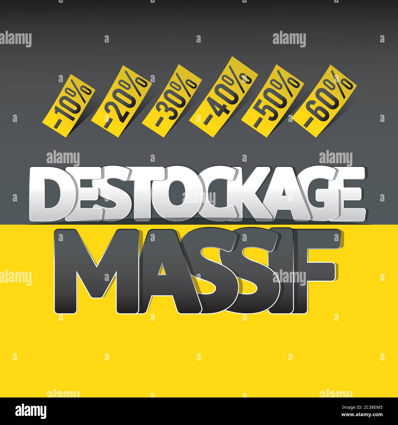 Destockage: french translation for destocking banner, flyer or poster ...