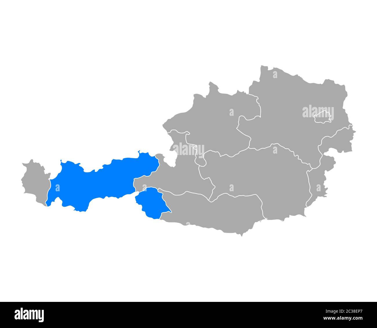 Map of Tyrol in Austria Stock Photo - Alamy