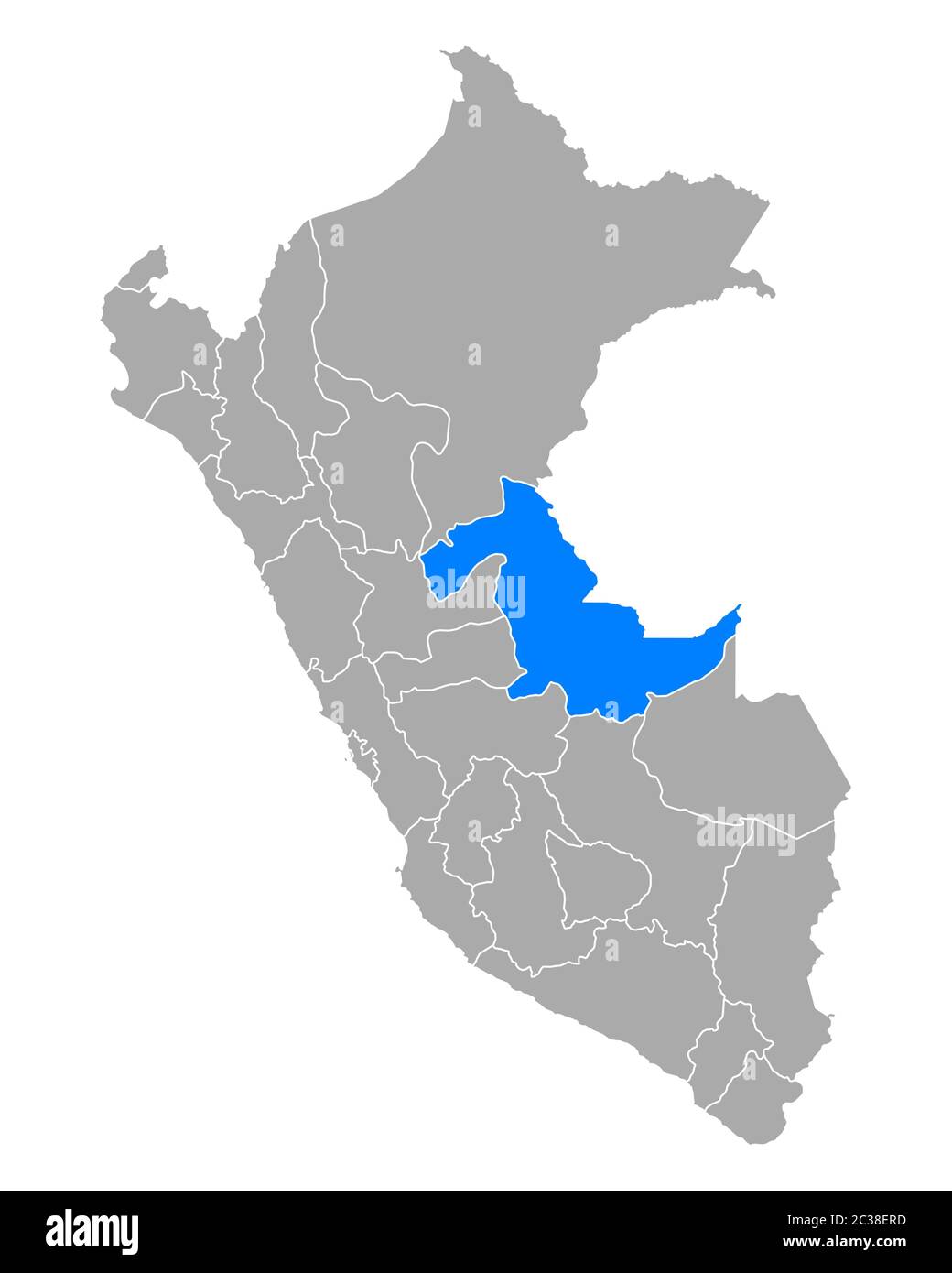 Map of Ucayali in Peru Stock Photo - Alamy