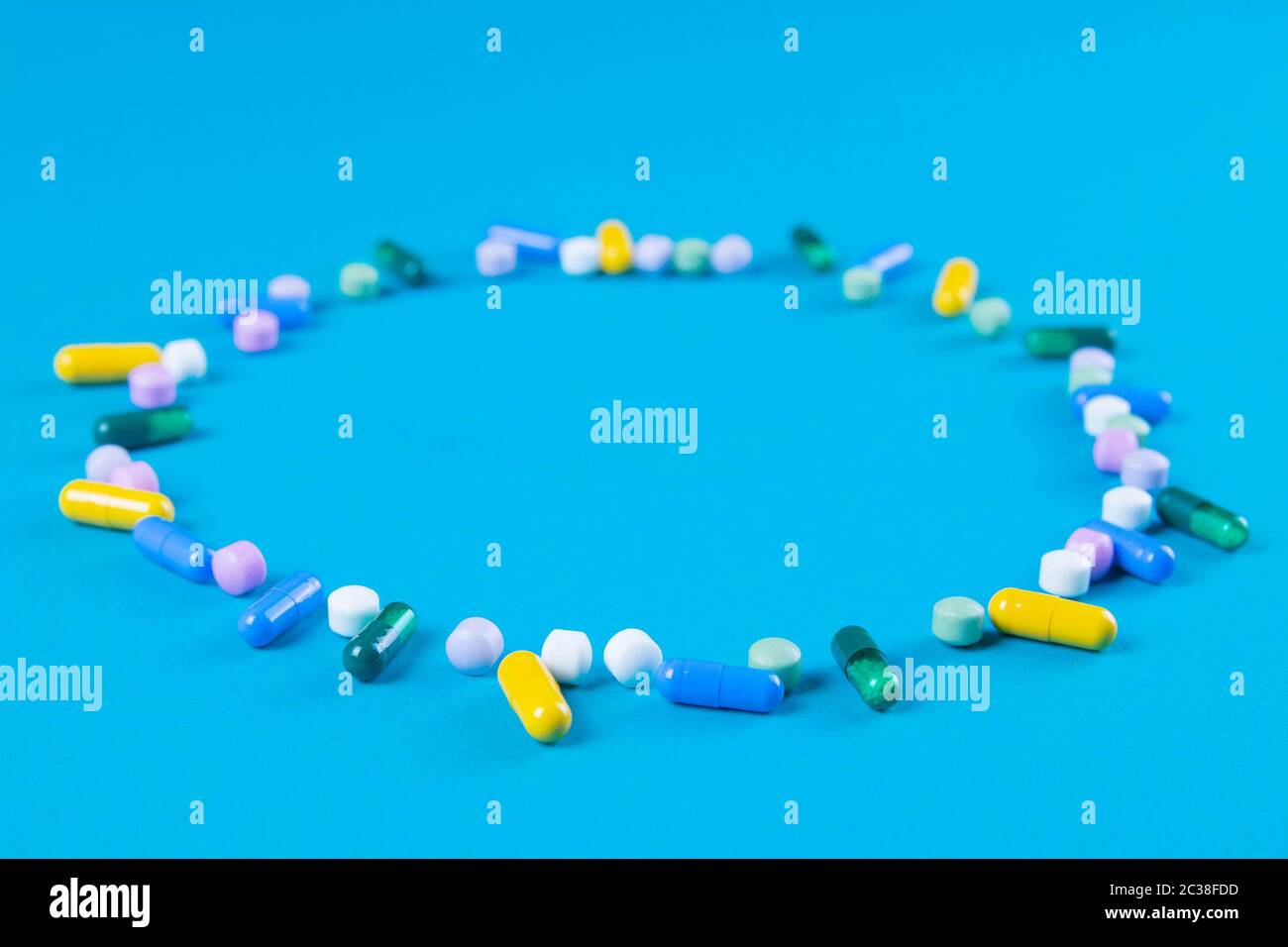 Many tablets are lined in the form of a circle. Place for the ...