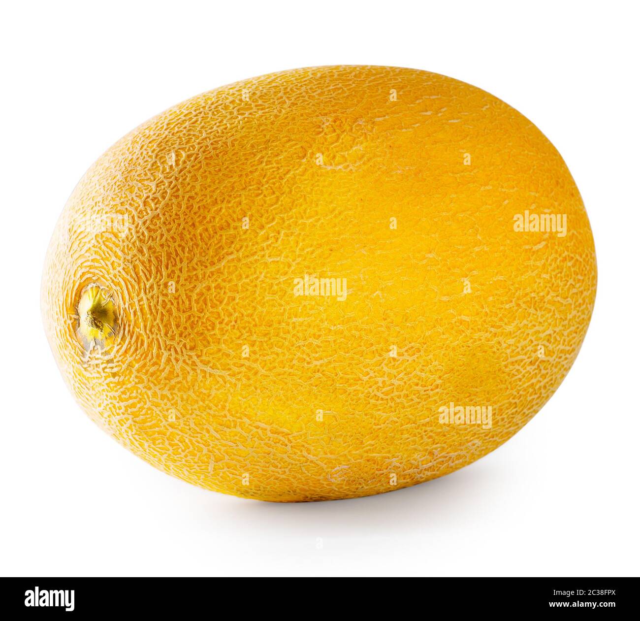Ripe yellow melon isolated on white background. The concept of healthy ...