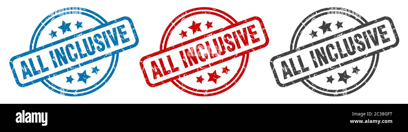 all inclusive stamp. all inclusive round isolated sign. all inclusive ...
