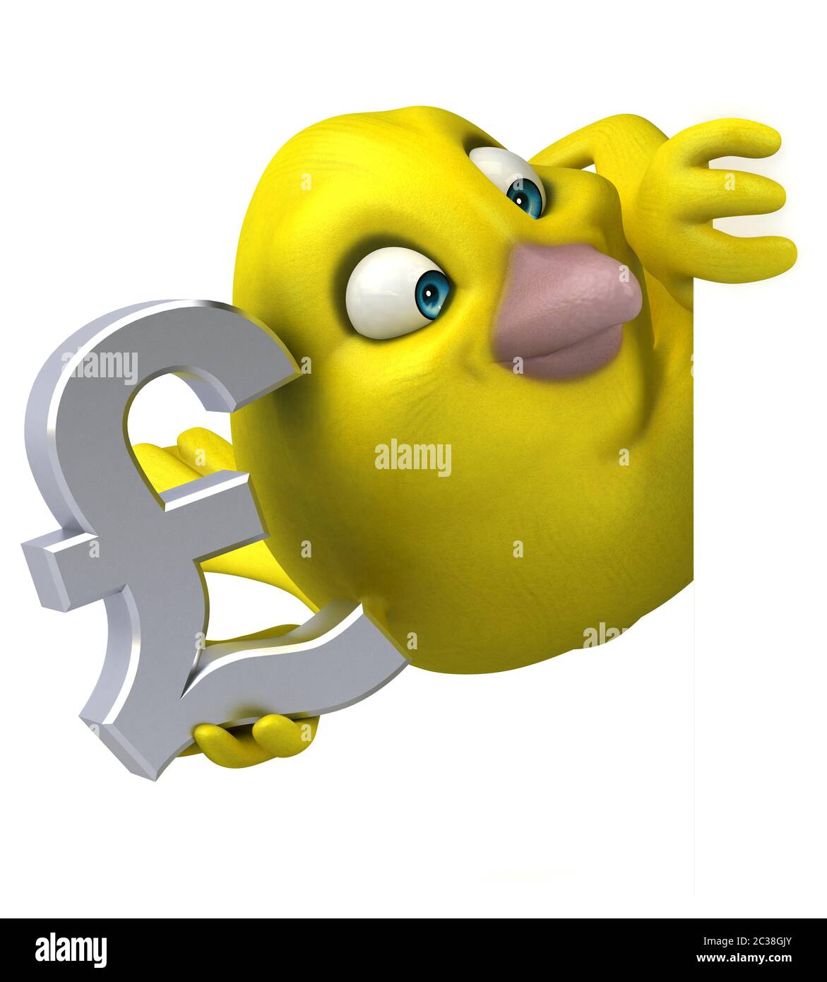 Fun bird - 3D Illustration Stock Photo - Alamy