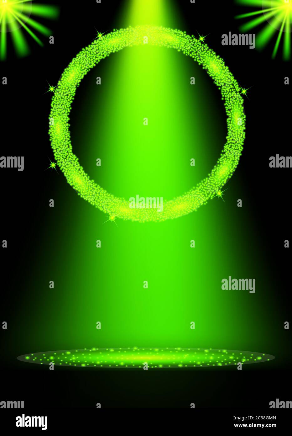 Green party poster. Flyer, greeting card, invitation. Vector ...