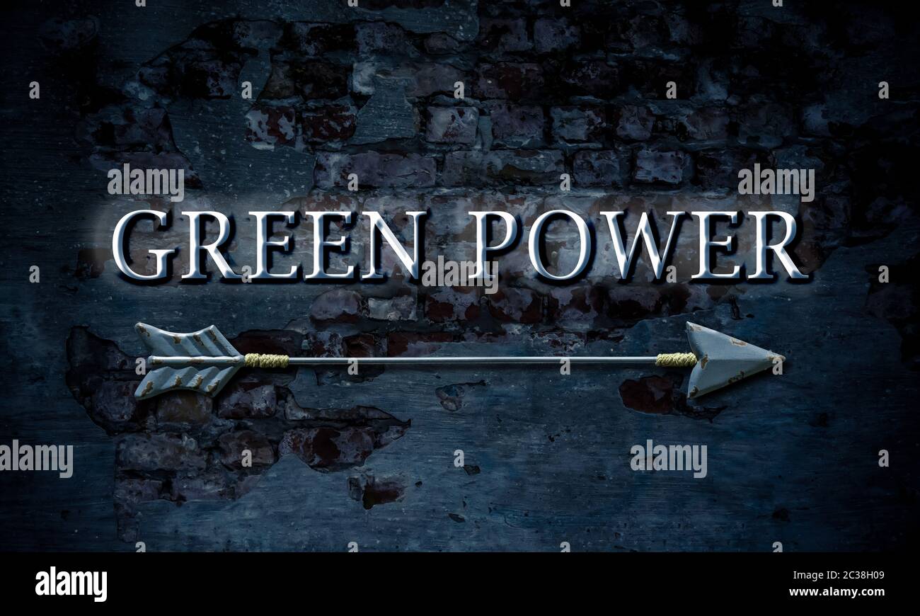 Street Sign to Green Power Stock Photo - Alamy