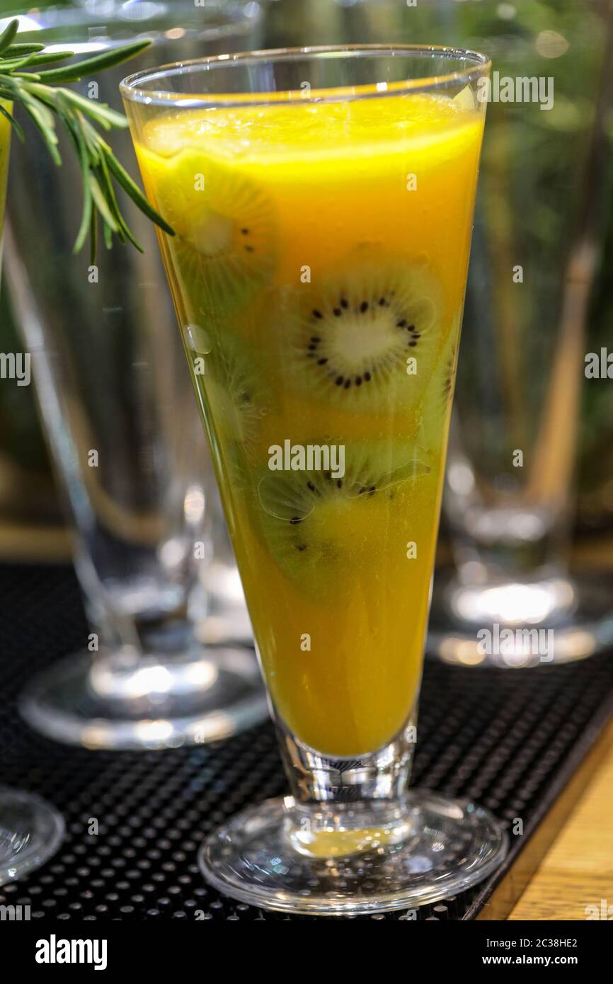 Colorful cocktail of fruits and vegetables. Healthy diet Stock Photo ...
