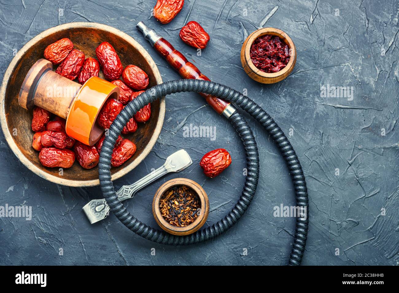 Turkish smoking hookah.Shisha tobacco with aroma of unabi Stock Photo ...
