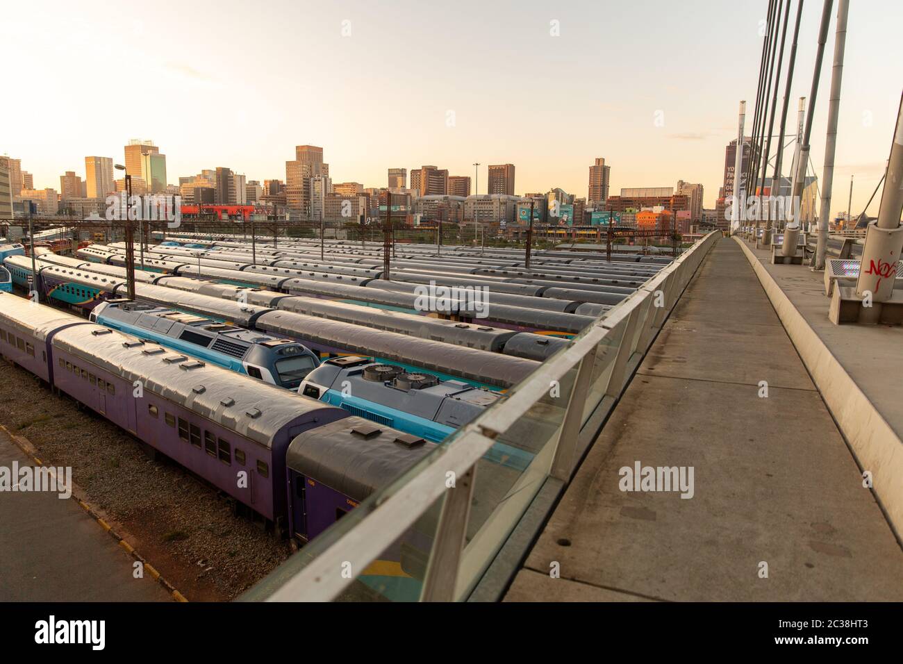 The Nelson Mandela bridge is seen under lockdown due to the Coronavirus ...