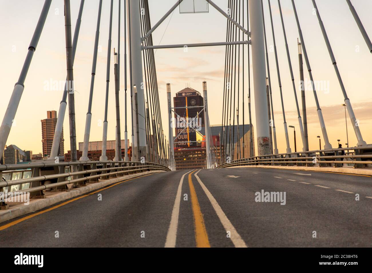 The Nelson Mandela bridge is seen under lockdown due to the Coronavirus ...