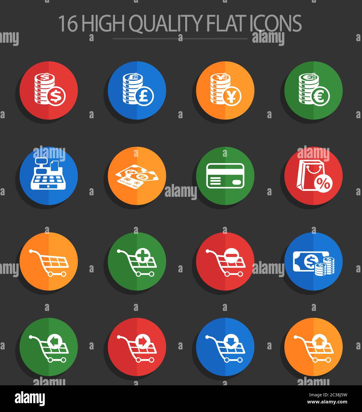 e-commerce vector icons for web and user interface design Stock Photo ...